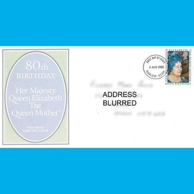 UK FDC 80th Birthday of Queen Elizabeth, Post Office First Day Cover 4. ...