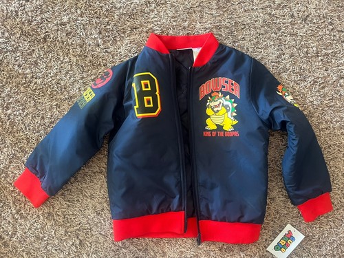 NWT Nintendo Super Mario Bomber Jacket Bowser King Of The Koopas Size 6 ...