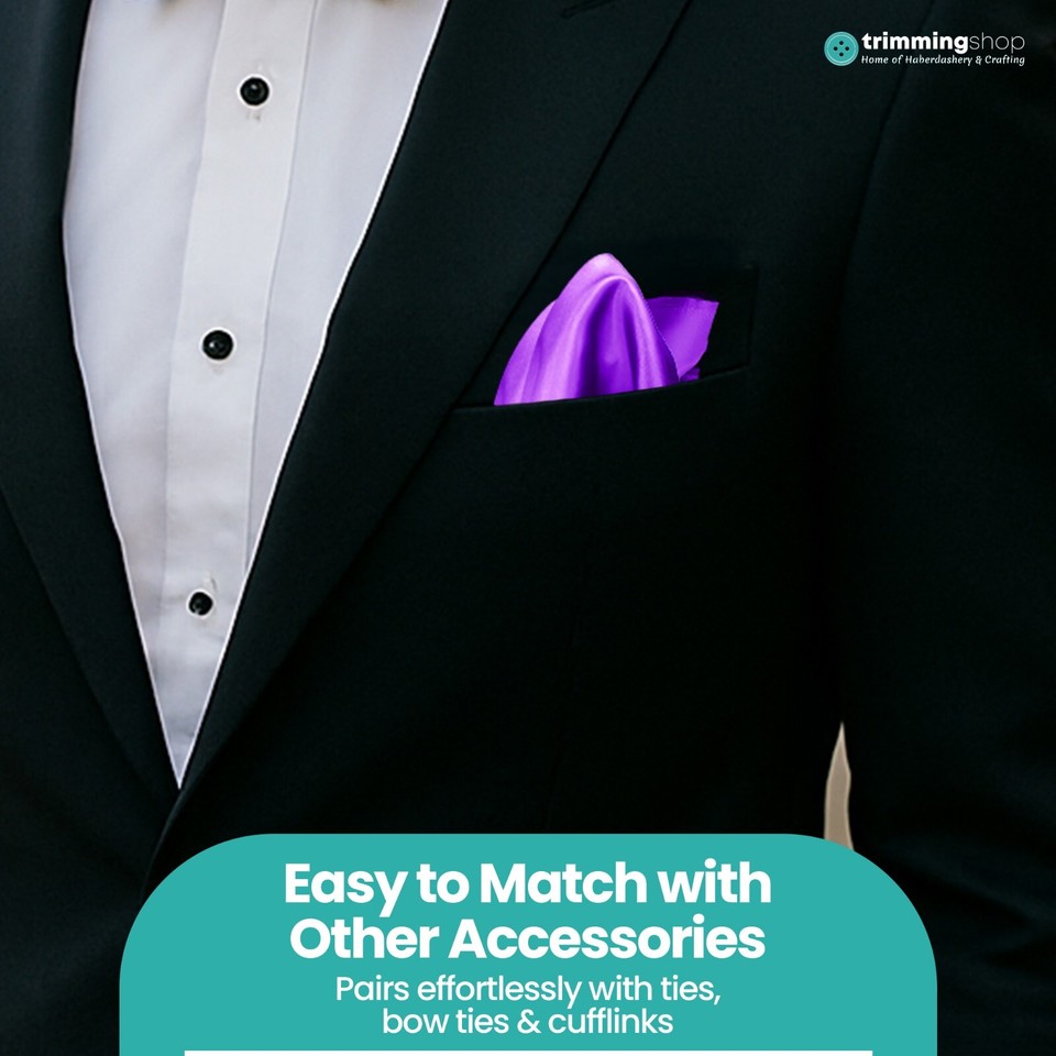 New Mens Fashion Italian Satin Pocket Square Handkerchief 23 Colours ...