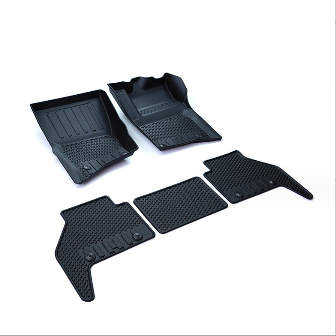 Land Rover Defender L663 110 Front & Rear Rubber Mats 5 Seat Floor Mats ...