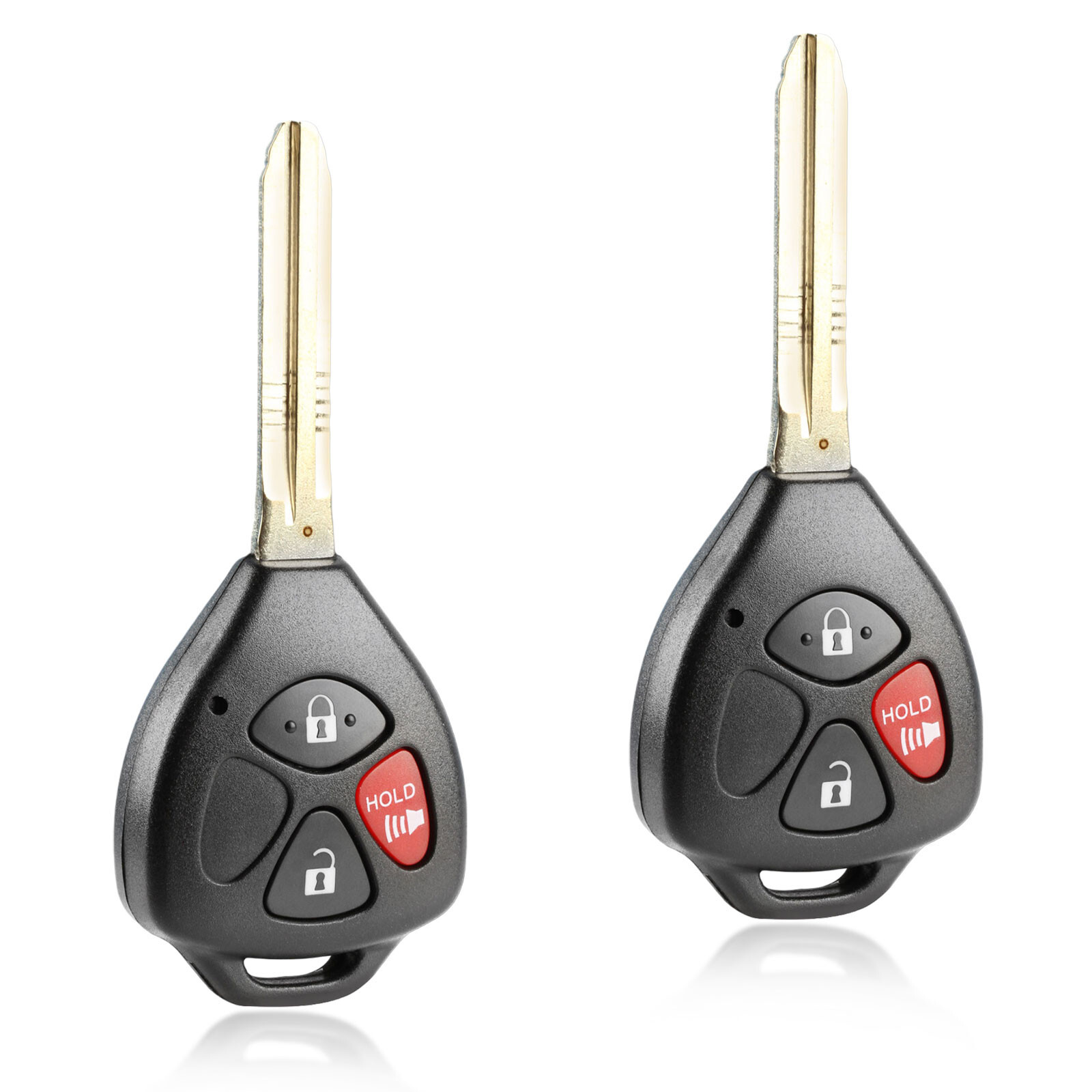 2 Keyless Entry Remote 3-Button Car Key Fob for 2009 2010 Toyota ...