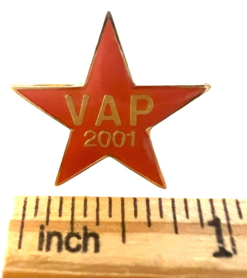 Walmart VAP Pin Volunteerism Always Pays 2001 Star Shaped Orange and ...