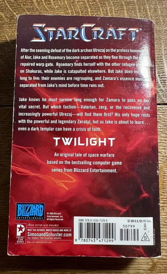 STARCRAFT: THE DARK TEMPLAR SAGA - BOOK 3 TWILIGHT PAPERBACK VIDEO GAME ...