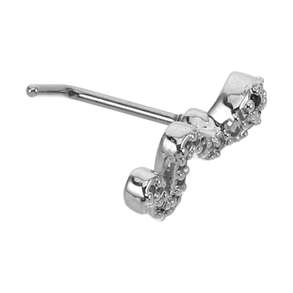 L Shaped Nose Studs Snake Shaped Stainless Steel Nose Rings Body Studs ...