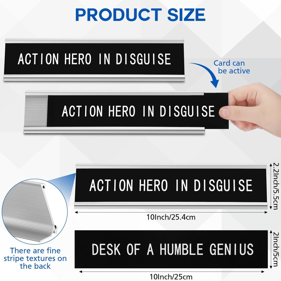 6 Pcs Funny Desk Signs for Office 10 x 2" Chaos Coordinator Name Plates ...