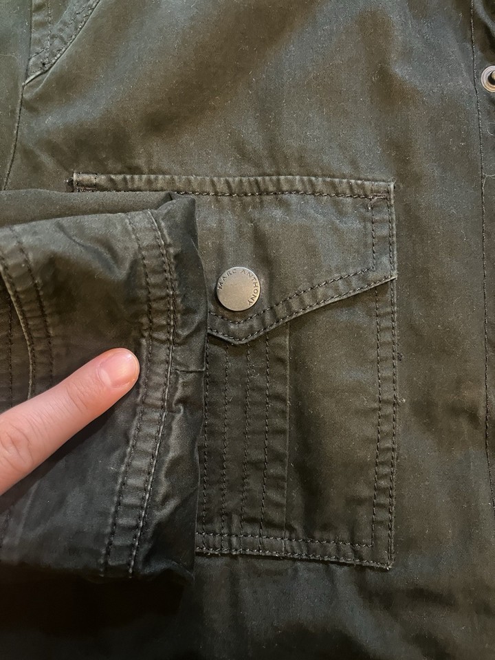 Marc Anthony Black Cargo Field Jacket Men’s Large Full Zip - Great ...