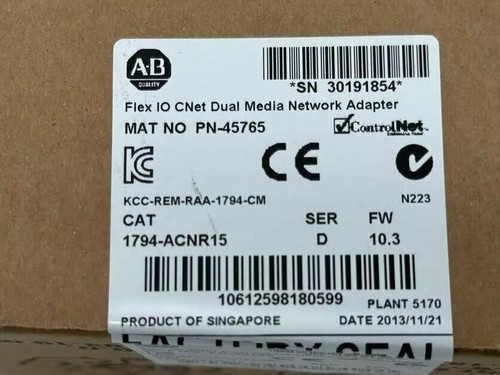 New Factory Sealed AB 1794-ACNR15 /D FLEX I/O Redundant Adapter Module ...