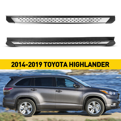 For 2014-2019 Toyota Highlander Aluminum Running Boards Side Step Rails ...