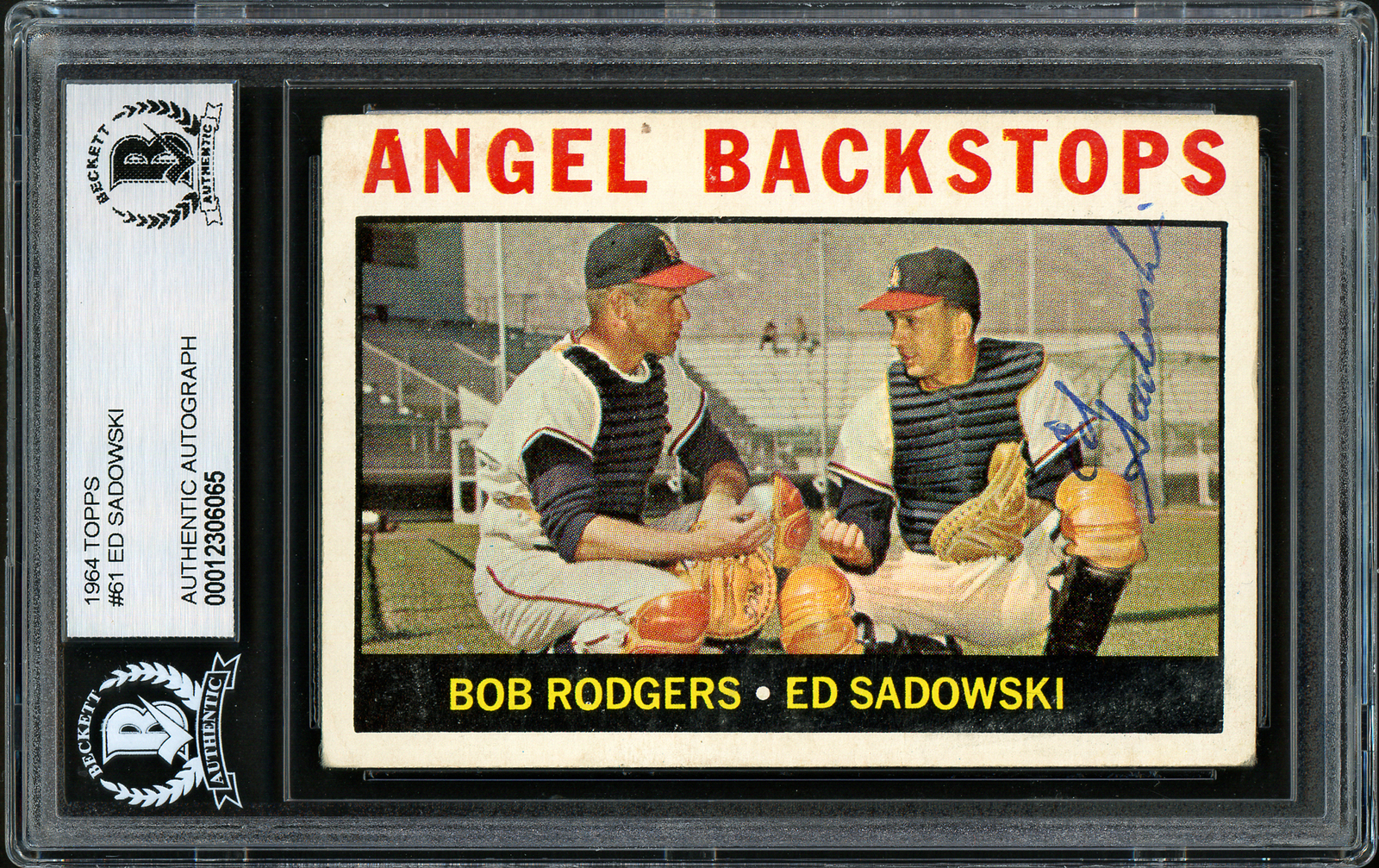 Ed Sadowski Autographed 1964 Topps Card #61 Los Angeles Angels Beckett ...