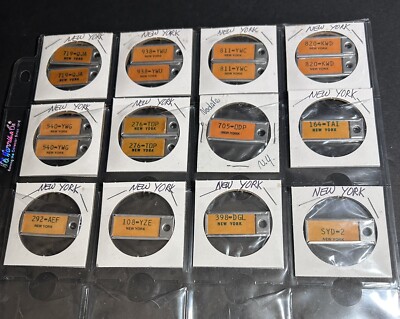Set Of 18 NEW YORK DAV TAGS Vtg Mini Key Chain License Plate, Matching ...