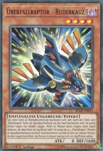 YuGiOh Überfallraptor - Ruderkauz BLLR-DE014 Ultra Rare GD 1st | eBay.de