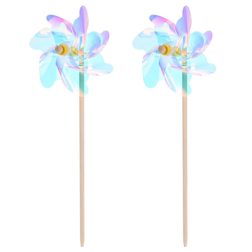 2Pcs Wooden Pinwheels Toy for Boy Girl Preschool Garden Decor | eBay ...