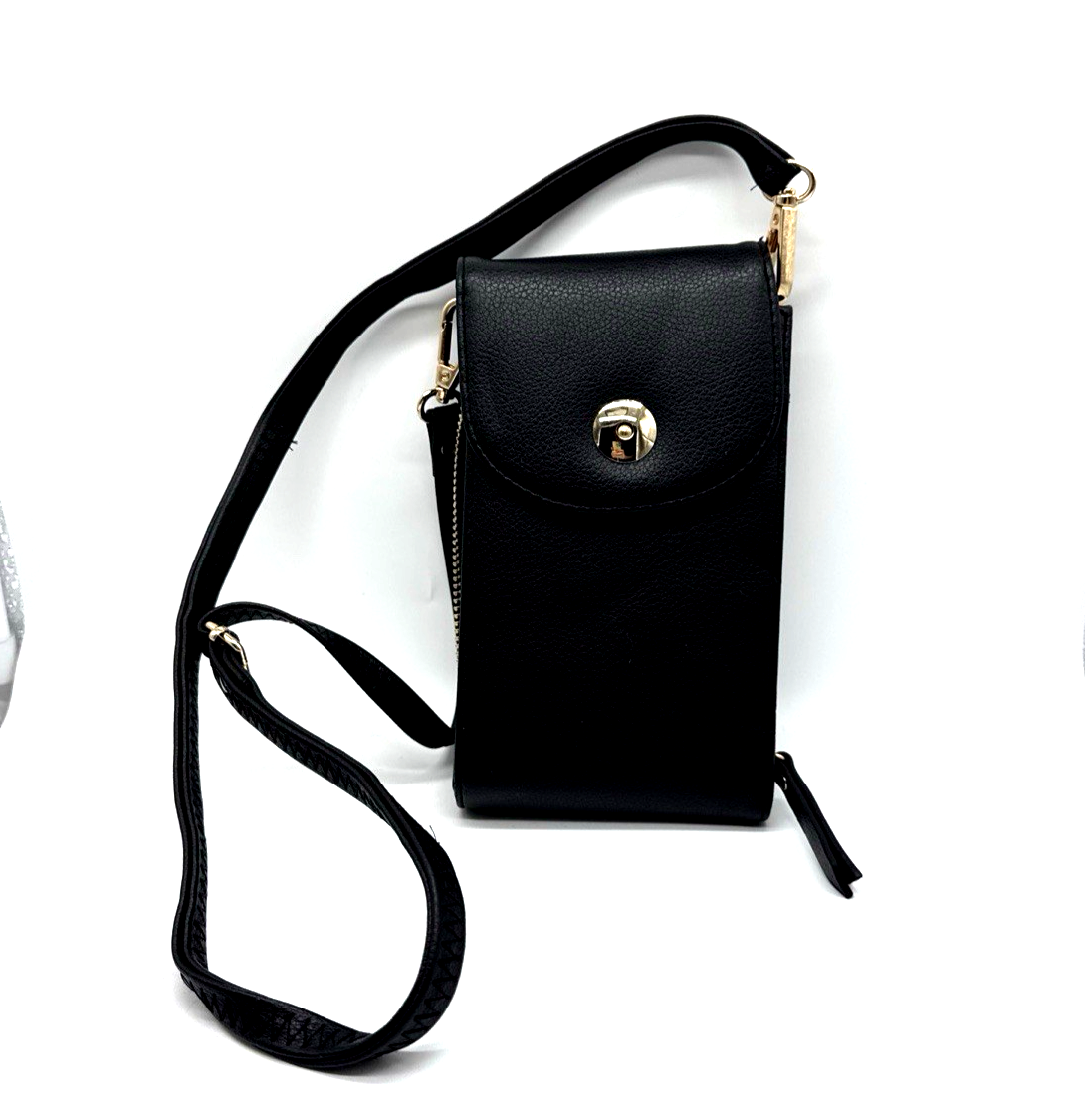 DS Bags Crossbody Black Travel Wallet w/Tech Window Touch Screen See ...