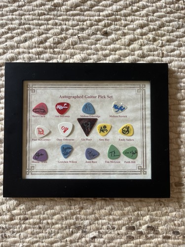 Musician Signed/Autographed Guitar Picks - McCartney, Ozzie, Baez ...