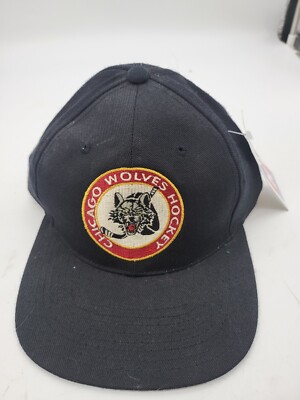 Vintage Chicago Wolves Hat Snapback AHL NHL Hockey Black Cap | eBay