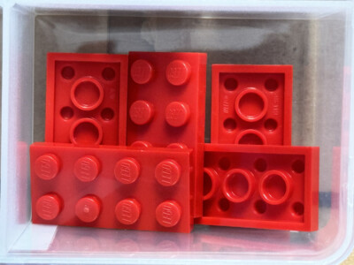 LEGO Parts - Red Plate 2 x 4 - No 3020 - QTY 5 | eBay