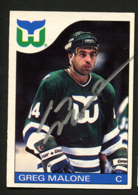 Greg Malone #118 signed autograph auto 1985-1986 O-Pee-Chee Hockey ...