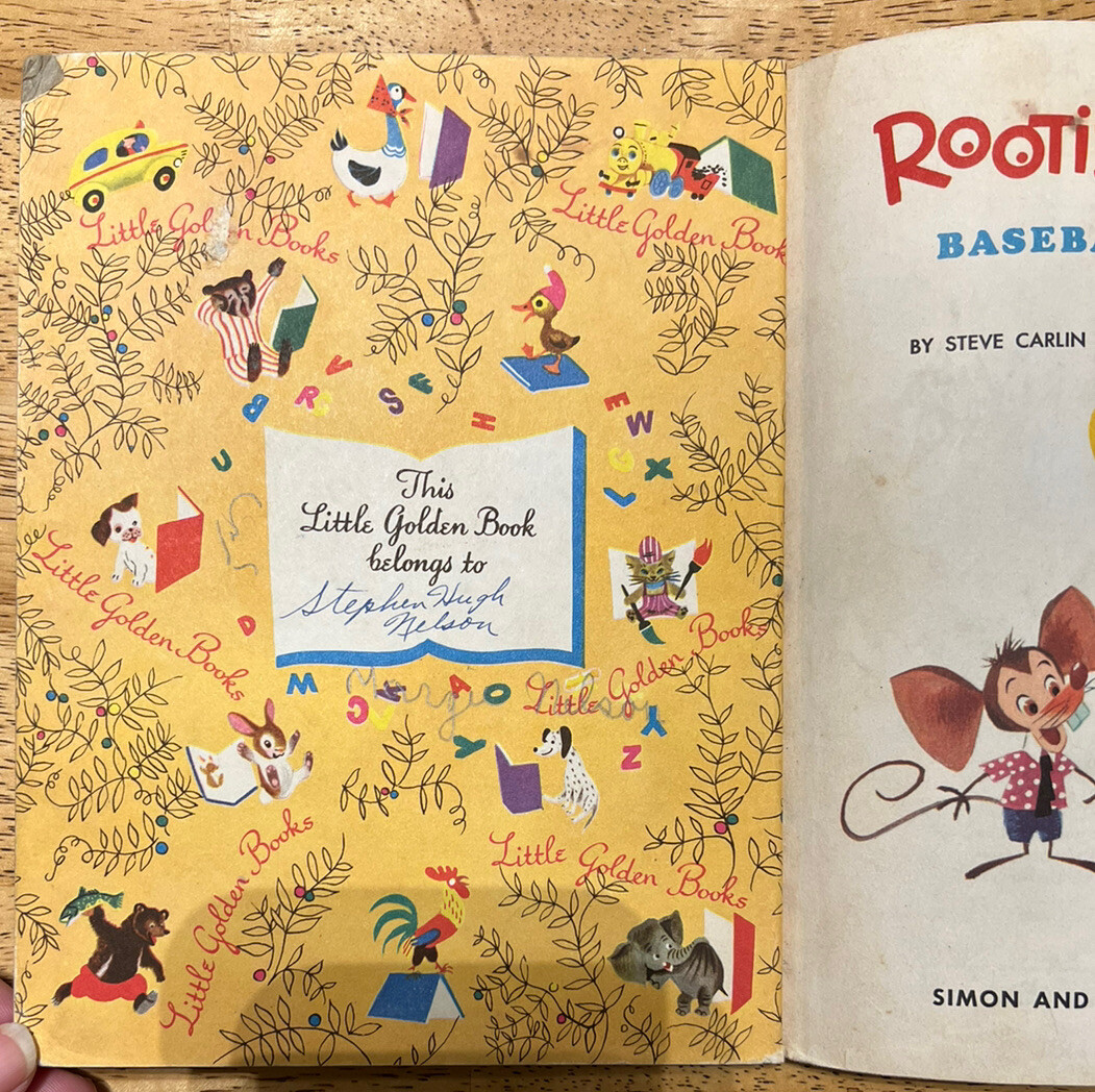 RARE Little Golden Book, Rootie Kazootie Baseball Star, 1st Ed “A” 1954 ...