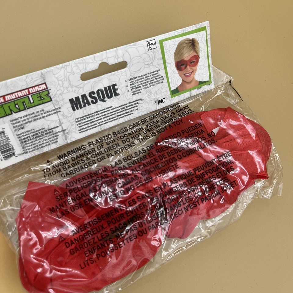 Teenage Mutant Ninja Turtles Glitter Red Costume Mask Halloween New | eBay