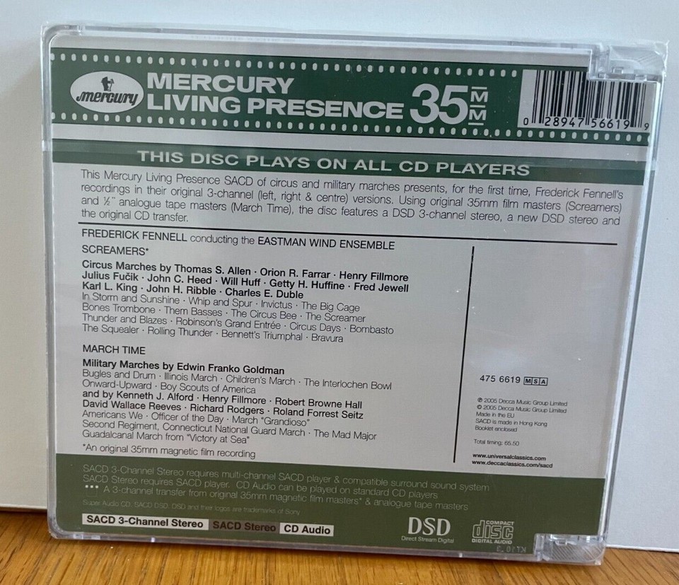 SCREAMERS: Circus Marches - Fennell Mercury Living Presence SACD | eBay