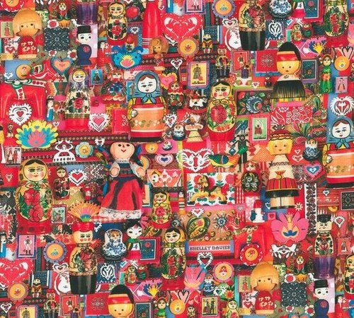 FAT QUARTER MATRYOSHKA NESTING DOLL FABRIC RUSSIAN BABUSHKA DOLLS 100% ...
