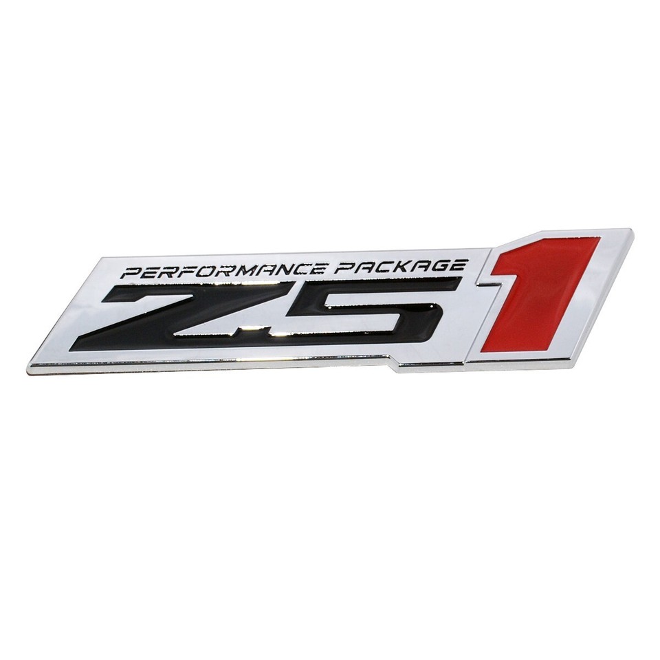 2Pc Chrome Black Red Z51 Performance Emblems 3D Engine Hood Badges | eBay