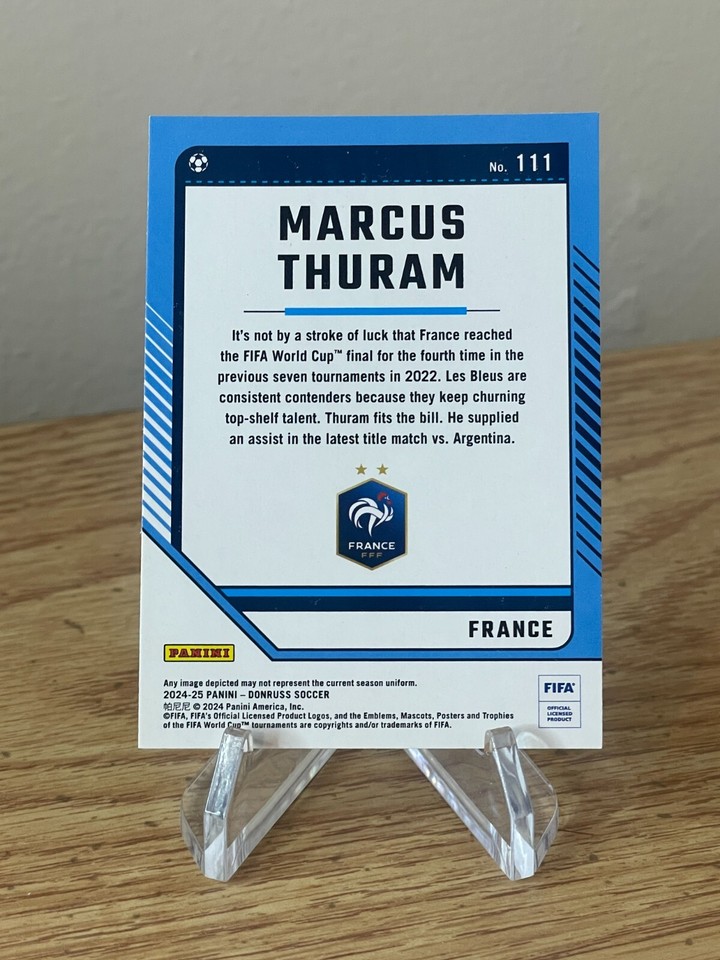 Marcus Thuram CUBIC 2024-25 Panini Donruss Soccer FIFA #111 Silver Foil ...