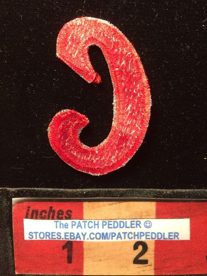 LETTERS ~ RED Script 2" Letter "C" Patch Embroidered Appliqué Initial ...
