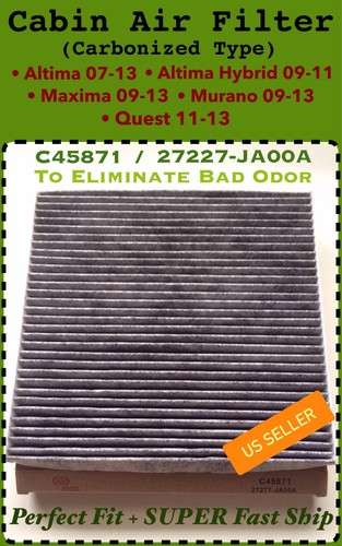 Carbonized Cabin Air Filter For NISSAN Altima Maxima Murano 27277-JA00A ...