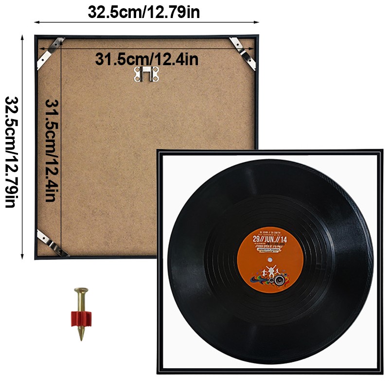 12" Vinyl Record Frame Wall Album Art Display Frame for LP Cover Sleeve ...