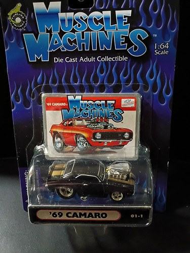 Funline Muscle Machines 1/64 Scale Black 1969 Chevy Camaro Z-28 w ...