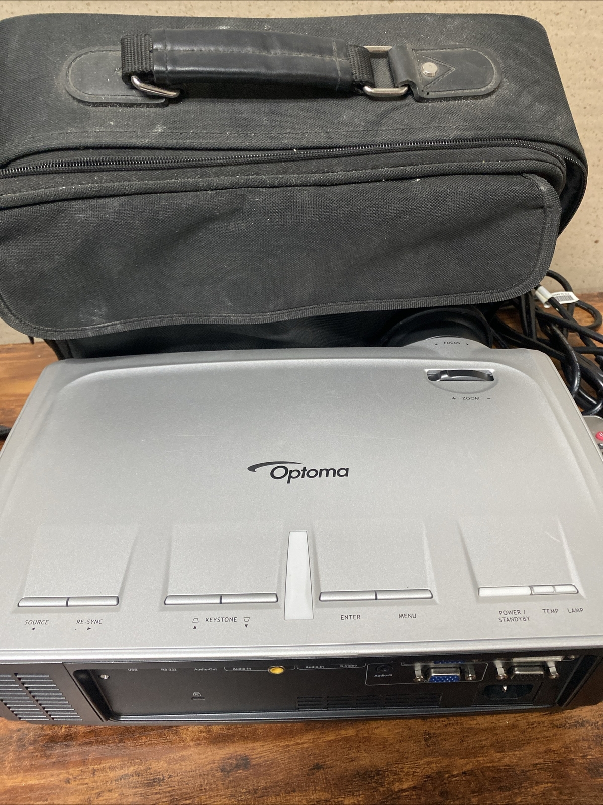 Optoma EP747 1080p DLP Portable Projector w/cables, remote & case