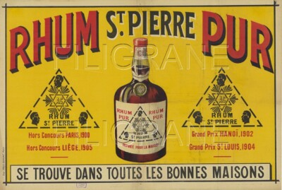 ST PIERRE RHUM Riga - POSTER HQ 50x70cm d'une AFFICHE VINTAGE | eBay