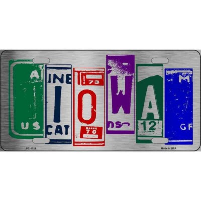 Motorcycle 4" x 7" Iowa License Plate Art Metal Novelty License Plate ...