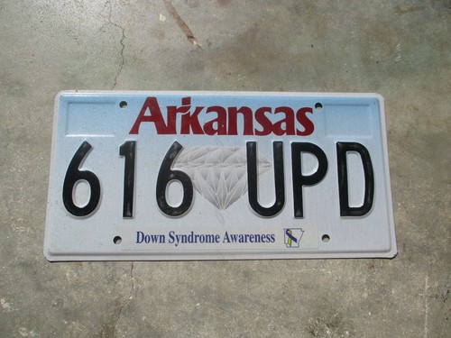 Arkansas Down Syndrome Awareness license plate # 616 UPD | eBay