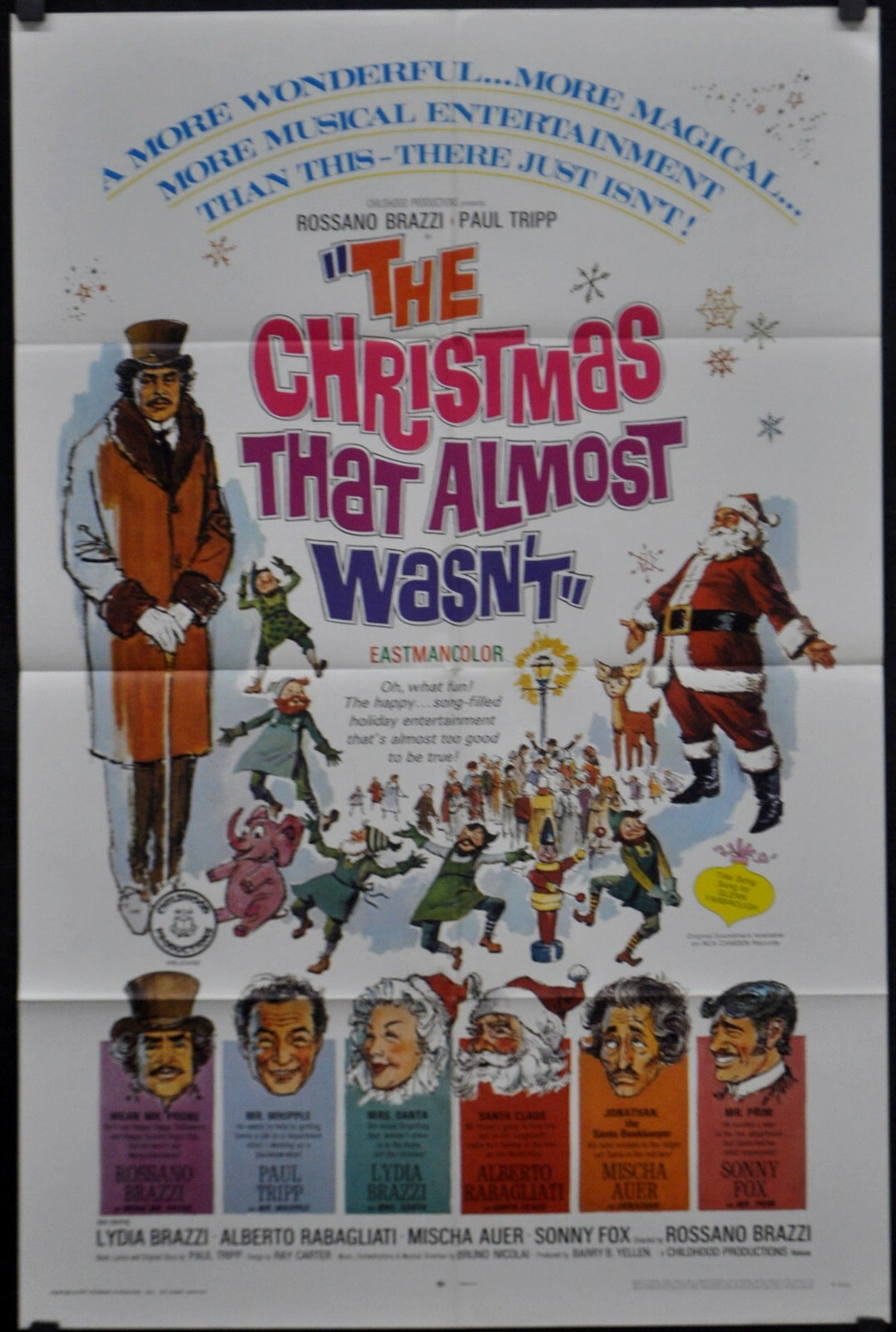 CHRISTMAS THAT ALMOST WASN'T R1972 ORIGINAL 27X41 MOVIE POSTER LYDIA ...