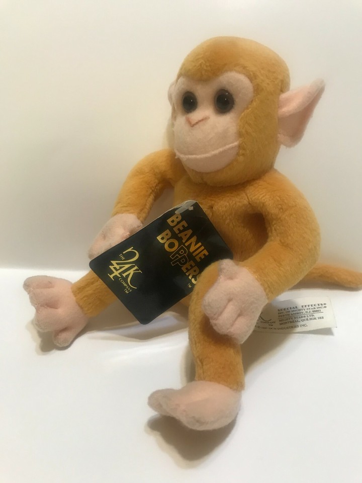 24K BEANIE BOPPERS SEE NO THE MONKEY 1996 PLUSH STUFFED ANIMAL SPECIAL ...