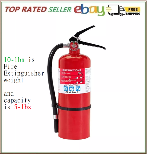 First Alert PRO5 10 lbs Fire Extinguisher UL Rated 3A 40B C Heavy Duty ...