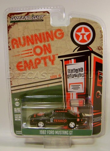 1982 '82 FORD MUSTANG GT TEXACO RUNNING ON EMPTY R15 GREENLIGHT DIECAST ...
