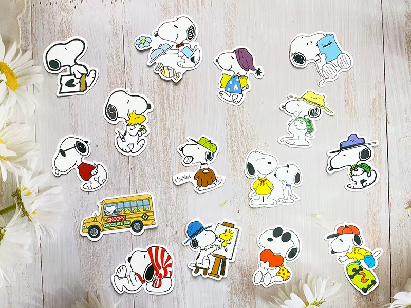 100pc SNOOPY- CHARLIE BROWN INSPIRED Stickers - Locker, Truck, Laptop ...