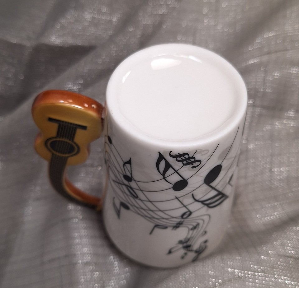 Creative Music Guitar Coffee Cup Acoustic Neck Handle Music Notation ...