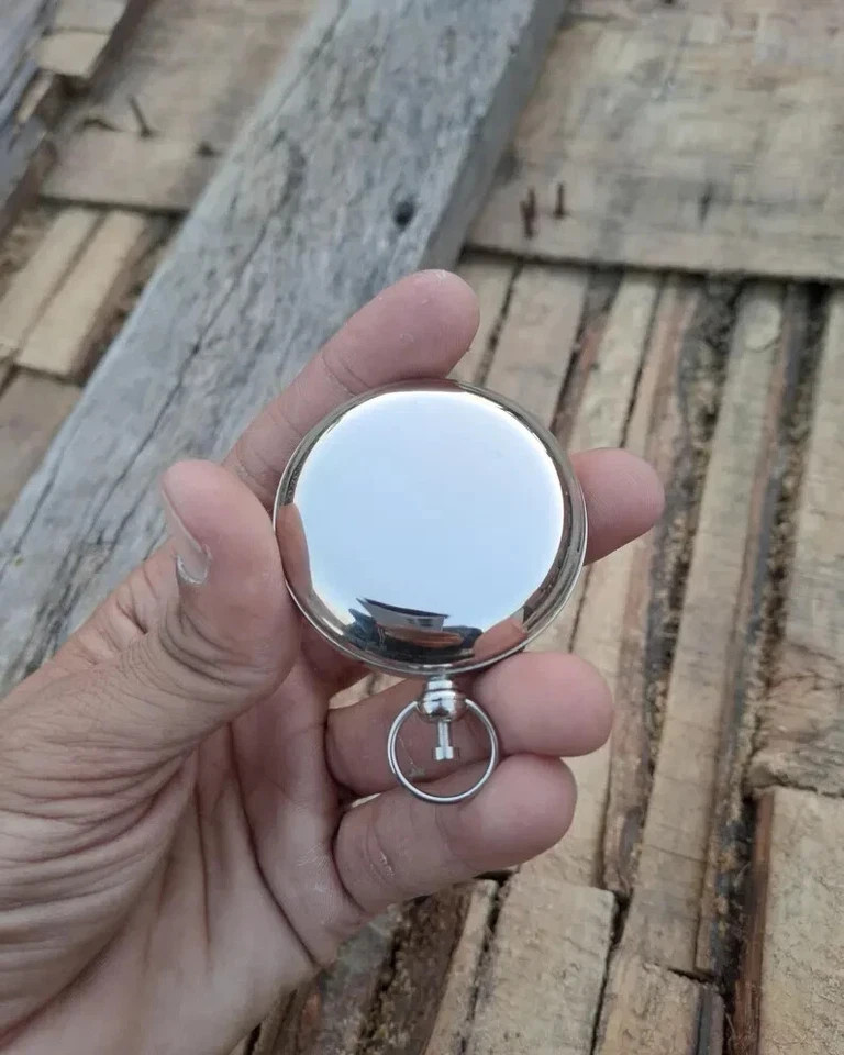 Brass Push Button Compass With Wooden Box Vintage Style Working Compass ...