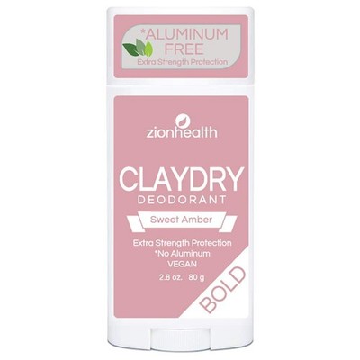 ClayDry Bold Sweet Amber Deodorant Zion Health 2.8 oz Stick | eBay