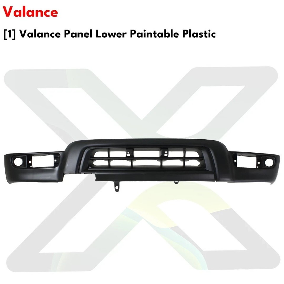 Front Bumper Paintable Steel & Valance Primed Kit For 1999-2002 Toyota ...