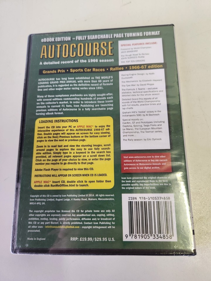AutoCourse Books CD ROM E Books from 1961 to 1968 | eBay