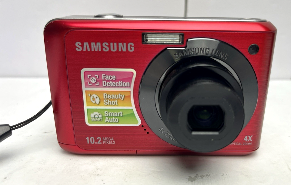 Samsung SL35 10.2MP Digital Camera Red With 2GB SD Card, Case Fully ...