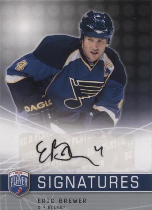 2008-09 Upper Deck Be a Player - Signatures Eric Brewer #S-EB (AU) for ...