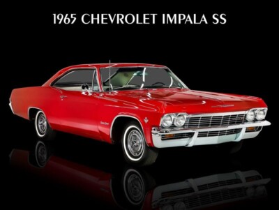 1965 Chevrolet Impala SS in Red NEW METAL SIGN: 12x16" Ships Free | eBay