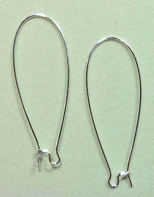THREE Pair INTERCHANGEABLE Stainless Steel Earring Wires Bright Silver ...