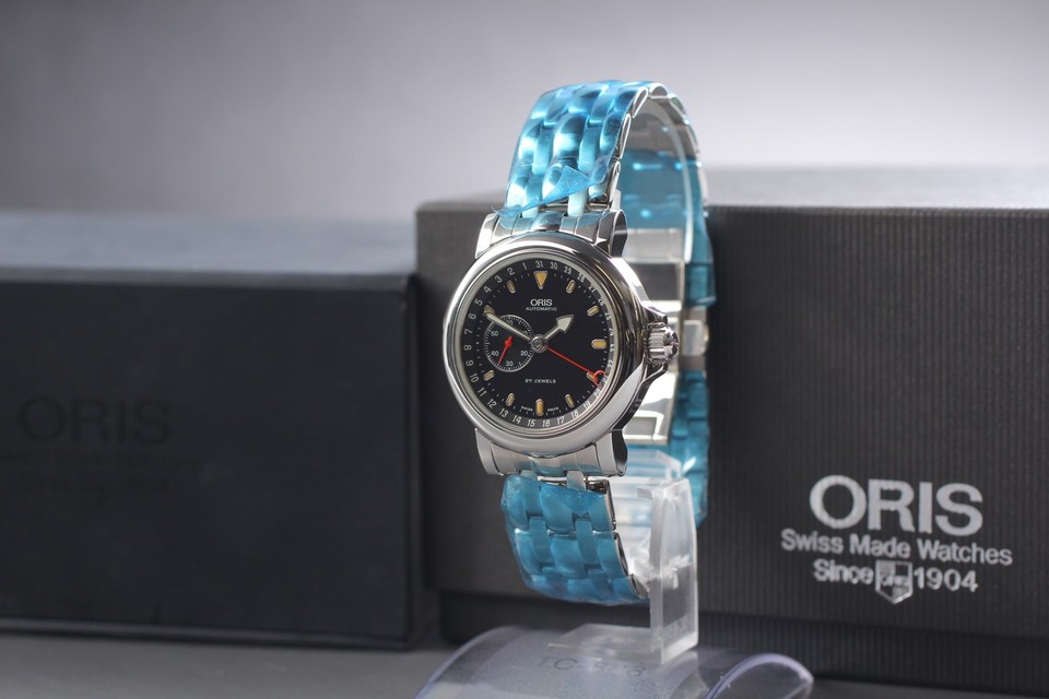 Full Set [NOS] ORIS 640 7467B Pointer Date 36mm Black Dial Day AT Men's ...